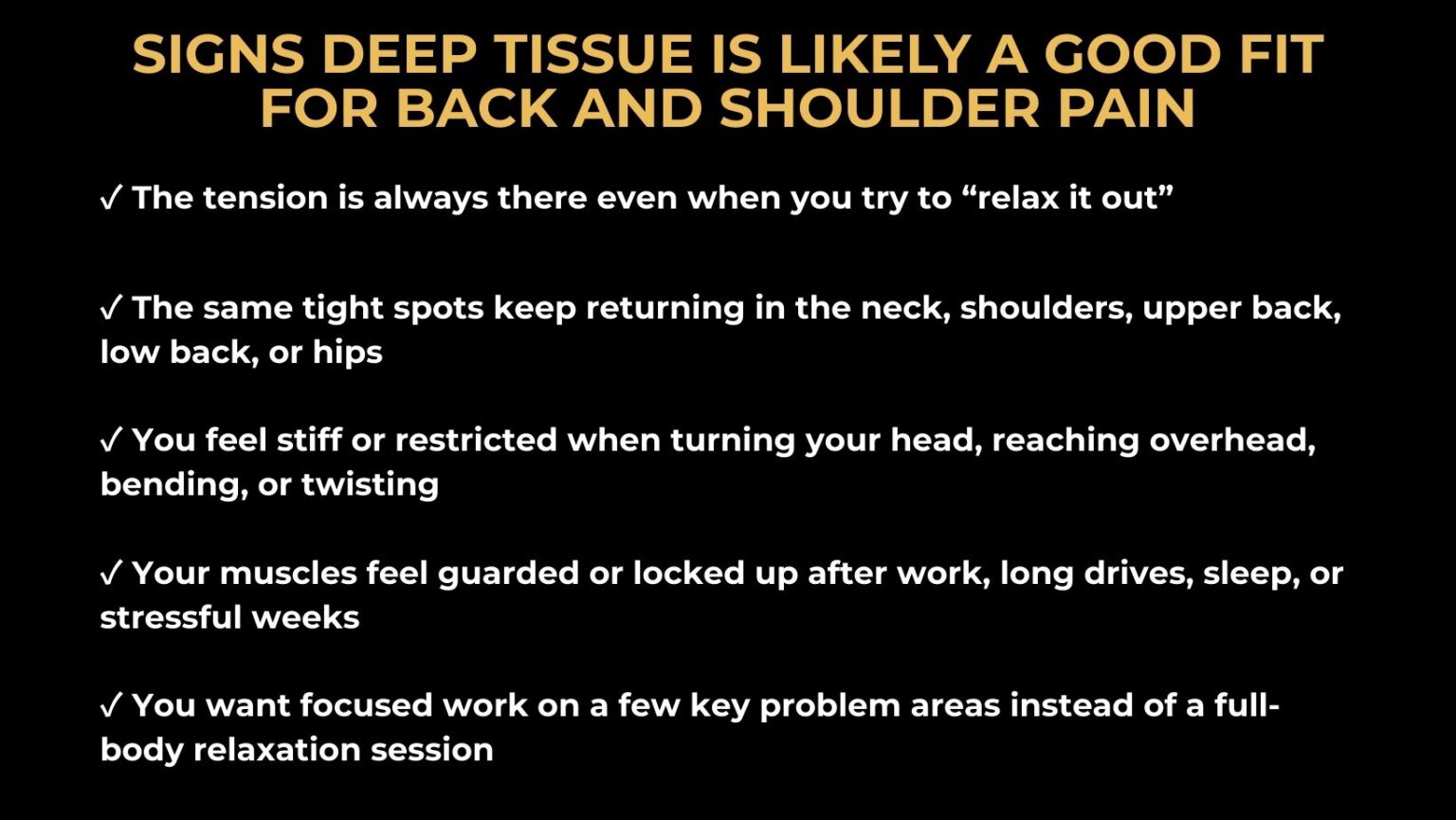 Deep Tissue Massage for Back & Shoulder Pain Relief - Gold Pro Massage ...